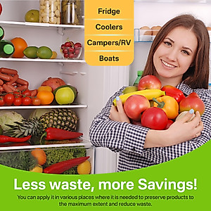 Dunkive 16 Pack Produce Saver Refill Kit Compatible with OXO Greensaver Produce Keeper and Crisper Inserts, Carbon Filter Refills Ethylene Gas Absorber for Fridge Keep Fruits Vegetable Fresh