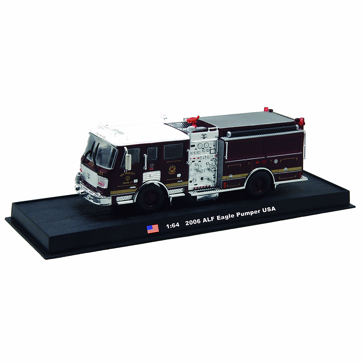 Alf Eagle Pumper Fire Truck Diecast 1:64 Model (Amercom GB-7)