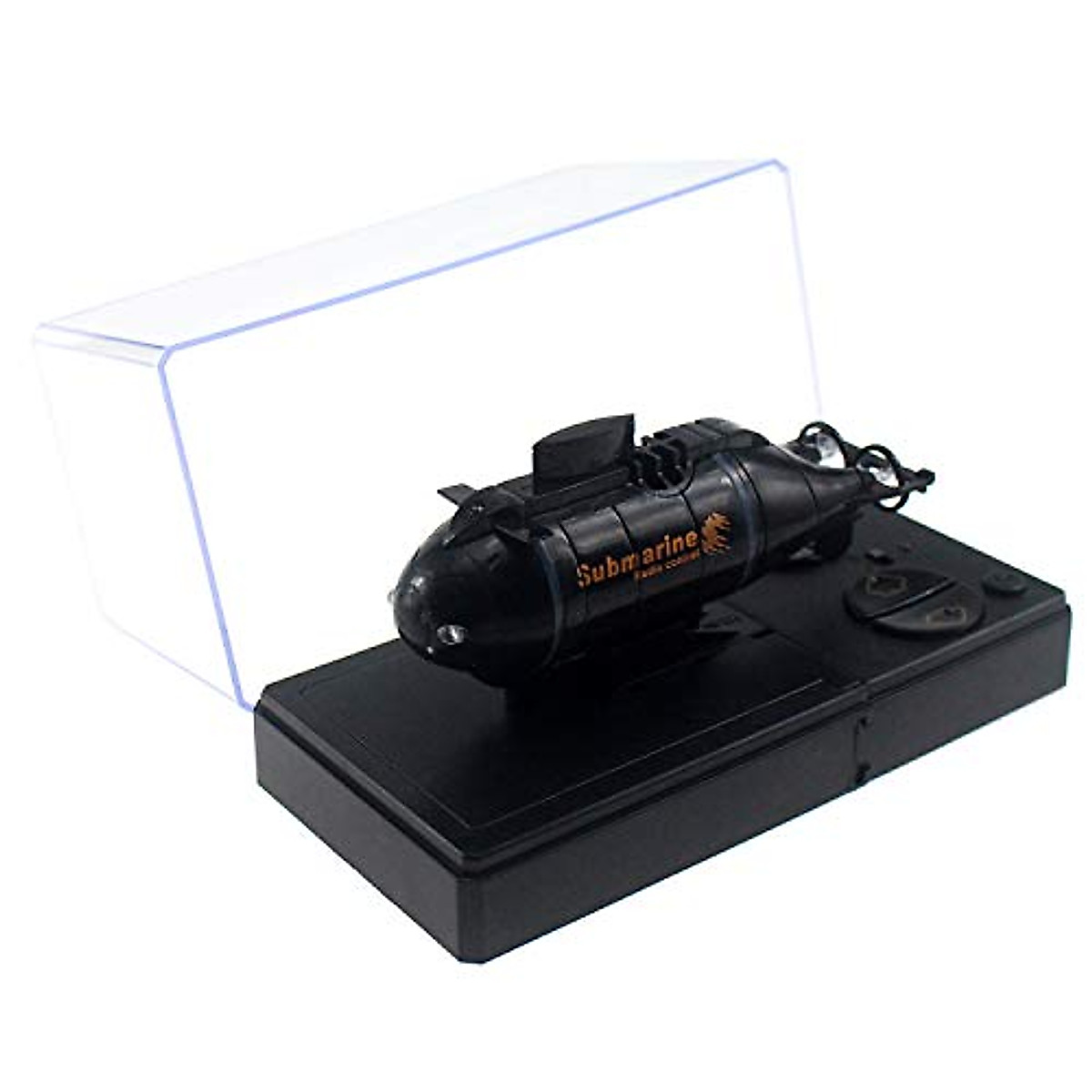 Tipmant Mini Remote Control Nuclear Submarine Toy RC Boat Electric Water Kids Birthday Gifts (Black)