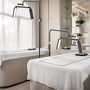 MYSWEETY Lash Light for Eyelash Extensions, 36'' Foldable Half Moon Light Lamp, LED Eyelash Floor Lamp, Estheticians Light with Phone Holder, Lash Light for Eyelash Tech, Tattoo, Makeup, Nails