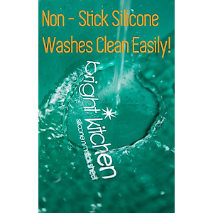 6 Silicone Dehydrator Sheets NON-Toxic for Nesco Round Dehydrators Fruit Roll Up Fruit Leather Circle ReUsable Flexible Non Stick - 6 FLAT Sheets