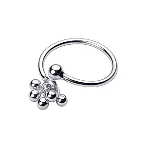 Izpack Tiny Balls Stacking Open Ring for Women Teen Girls Bead Ball Drop Dangle Adjustable Statement Wrap Knuckle Finger Bands Wedding Promise Thin Rings Personalized Jewelry Gifts Bff Birthday