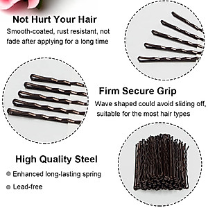 Brown Long Bobby Pins for Thick Hair, 2.75 '' Jumbo Bobby Hair Pins with Case, Extra Large Bobby Pins for Buns, Premium Tipped Hair Style Pins for Women Girls (Brown, 100 Count)