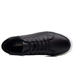 Casual Sneakers, Originals Oxford Lace-up Leather Shoes for Men Black 10