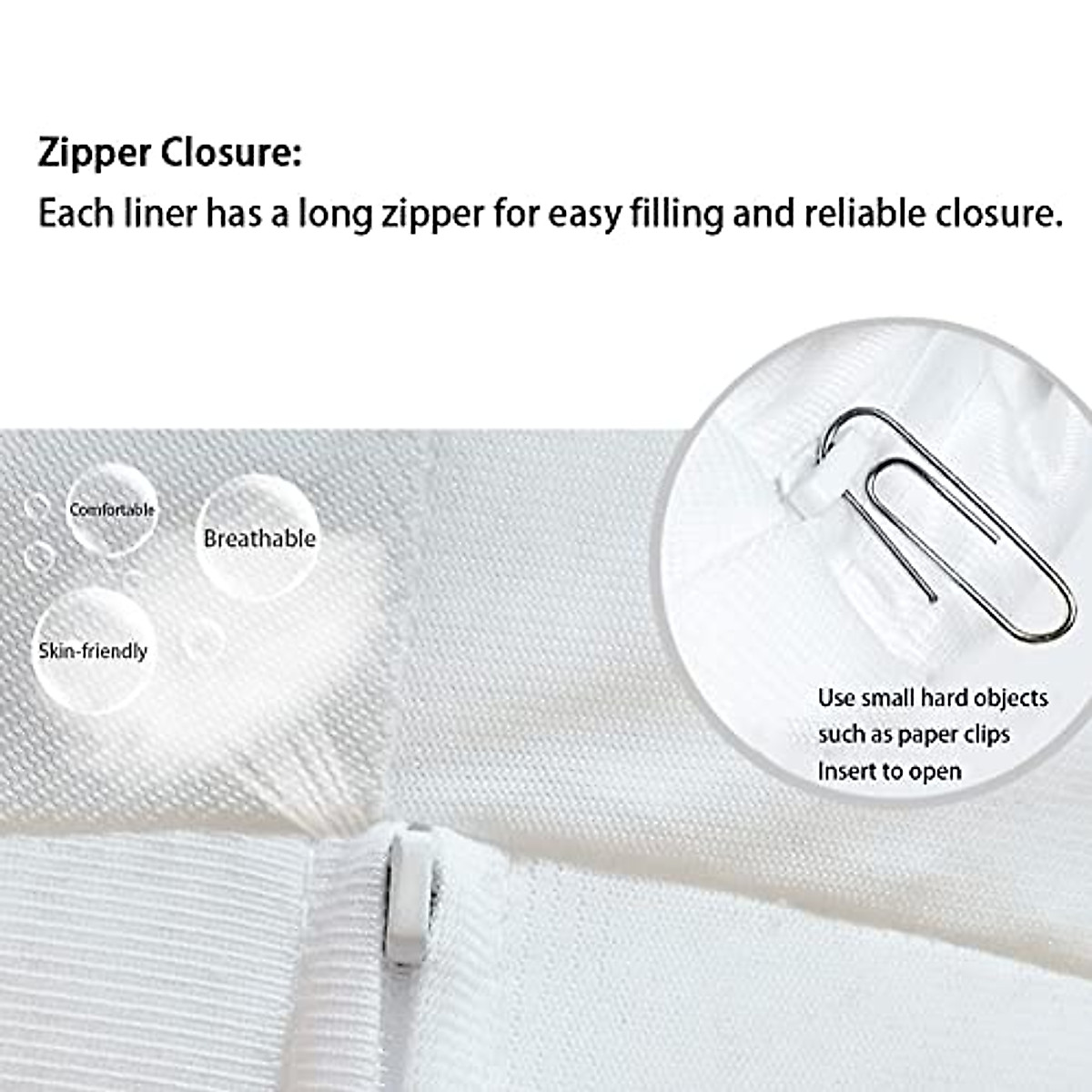 Meitaoyigou Bean Bag Liner Inner, Zipper Bag Liner Bag Lazy Bean Bag Sofas Inner Lining, Easy to Organize and Clean (No Filling) (Color : 100x120cm)