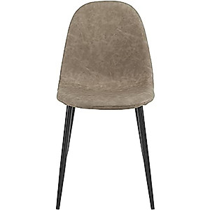 Crosley Furniture CF501619-BR Weston Dining Chair (Set of 2), Distressed Brown/Matte Black