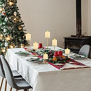 Golden Cylindrical Candle Holder Set (6 Piece Set) Metal Candle Holder Holder, Used for Table Decoration, Home Decoration, Wedding