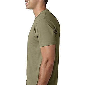 Next Level Mens Premium Fitted Short-Sleeve Crew T-Shirt - Large - Light Olive