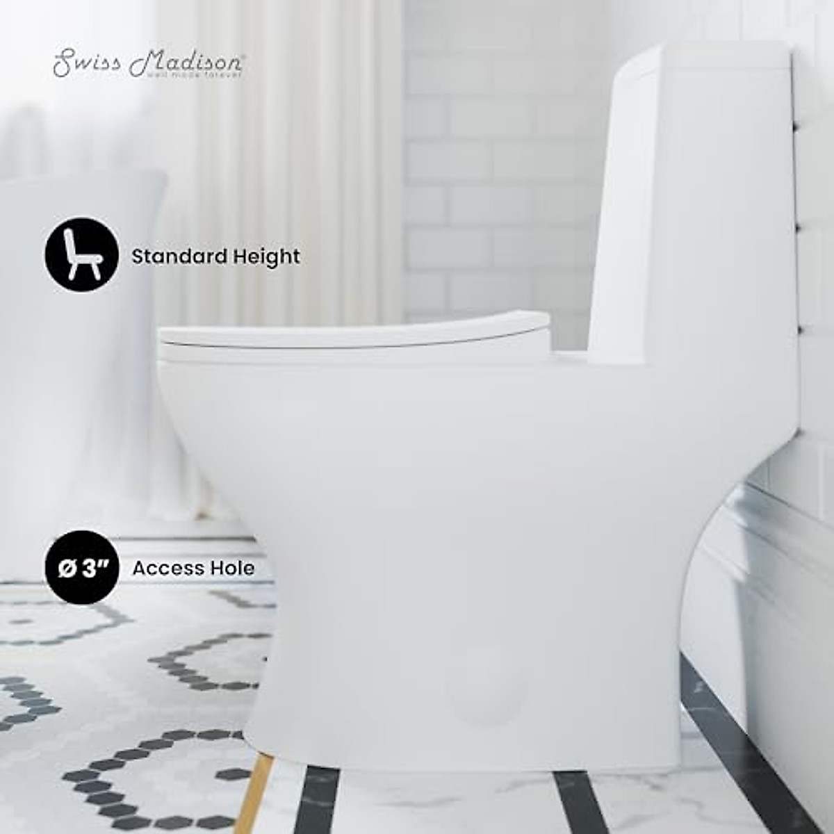Swiss Madison SM-1T112 Ivy One Piece Toilet Dual Flush