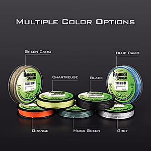 KastKing Hammer Braid Fishing Line, Moss Green, 4 Strand, 20LB, 150Yds