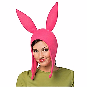 Springcmy Bob's Burgers Louise Rabbits Ear Fleece Bunny Pink Floppy Ears Hat Halloween Christmas　Costume Cap Hat