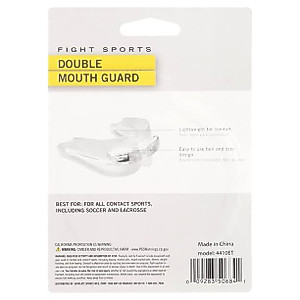 Everlast Clear Double Mouth Guard with case for Fight Sports Including Soccer, Lacrosse and Boxing
