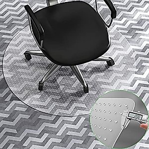 WASJOYE Carpet Chair Mat, Transparent PVC Floor Protector Cover Rug Clear Mat with Non-Slip Studded Lip, Heavy Duty for Home Computer Desk Rolling Chair, Easy Expanded