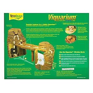 TetraFauna Viqaquarium, All-In-One Terrarium And aquarium, Ideal For Aquatic Reptiles And Amphibians