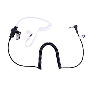 AIRSN Listen Only Earpiece for Motorola Radio,1 Pin 3.5mm Surveillance Kit Acoustic Tube Headset for Walkie Talkie