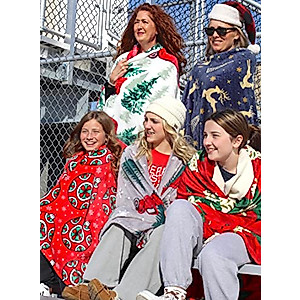 Serafina Home Christmas Holiday Throw Blanket: Country Rustic Red Truck with Tree Design, Picking Out The Tree