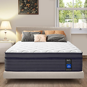 SIMARTH King Size Mattress - 12 Inch Hybrid King Size Mattress in a Box, Upgrade Strengthen, Gel Memory Foam King Matress with Motion Isolation, Strong Edge Support and Pocket Springs, Medium