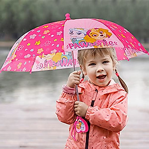 Nickelodeon girls Paw Patrol Character Rainwear Umbrella, Pink, Age 3-6 US