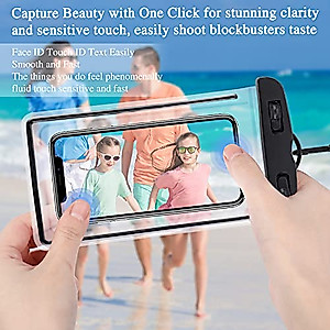 Molain Waterproof Case, 2Pack Universal Waterproof Phone Pouch Bag, Waterproof Cell Phone Dry Bag Compatible, Phone Pouch for Outdoor Water Sports, Boating, Hiking, Kayaking, Fishing Black