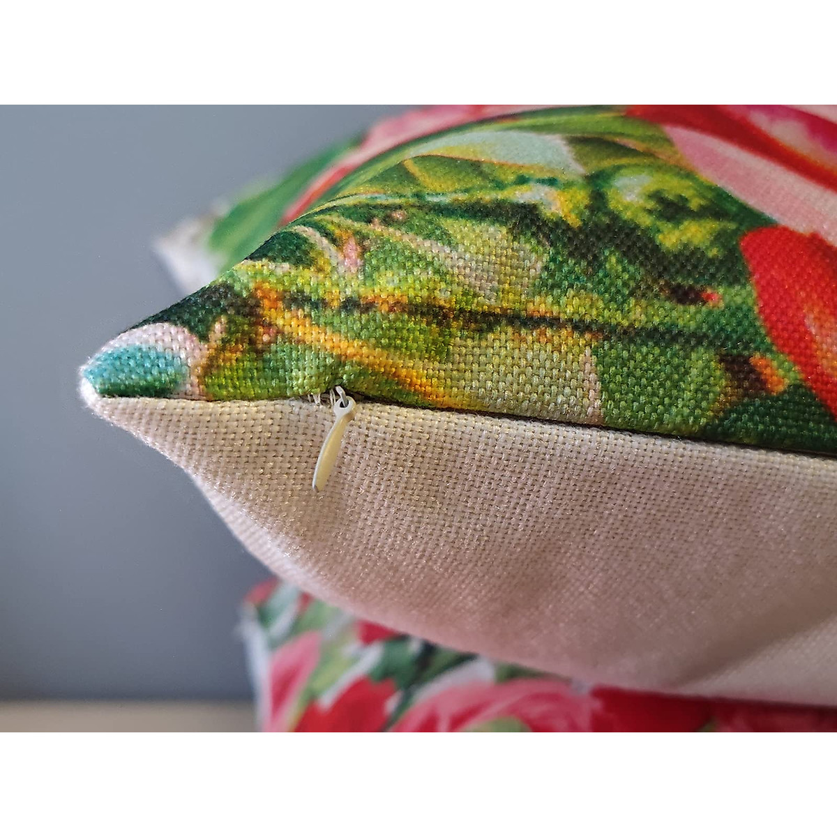 Couch Pillows for Iiving Room Set of 4,Brown and Blue Decorative Throw Pillow Covers 18x18 Inch Geometric Abstract Arts Linen Pillowcase Cushion Cases