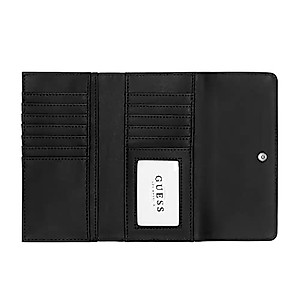 GUESS Women's Logo Embossed Pink Purple Floral Print Slim Wallet Clutch Bag