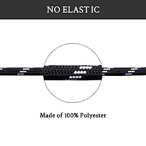 Endoto Shoelaces Replacement Round Laces for Balenciaga Triple S Shoes(Color:Black&WhiteCombo,Size:40Inch)