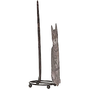 Tiger Striped Paper Holder - Photo-Realistic Cat Metal Paper Towel or Toilet Paper Dispenser