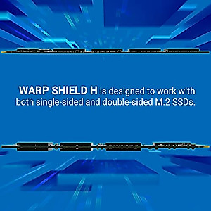 WIZMAX WARP Shield H, M.2 2280 SSD heatsink for Single and Double Side SSD, U-Type Copper Pipe with Thermal pad Heat Sink Computer PC PCIE M2 SSD Cooler,Black