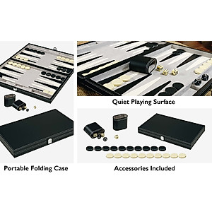 Mainstreet Classics 18-Inch Backgammon Board Game Set