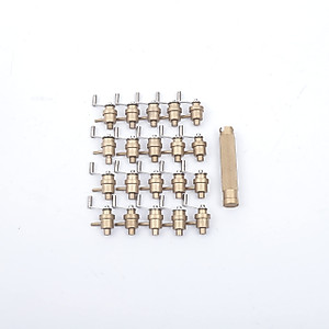 Gdrasuya10 20Pcs Watch Mainspring Winder Tool Set Watch Repair Tools with Wooden Box, Watch Repair Mainspring Winder Watch Winding Tool for Different Size and Model of Watch Mainspring Repairing