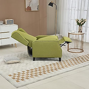 Kakotito Modern Upholstered Leisure Chair, Recliner Accent Chair with Lumbar Support for Living Room and Bedroom (Olive Green)