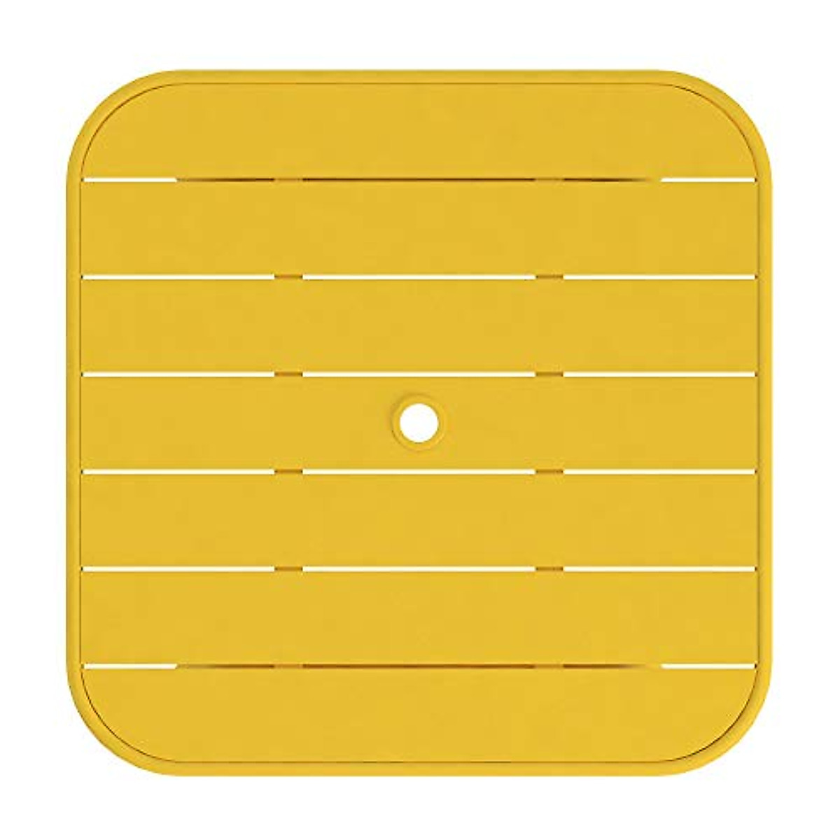 Novogratz Poolside Gossip Collection, June Square Dining Table, Yellow