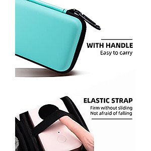 Phomemo Label Printer Case Hard Carry Case Compatible D30/Q30S/D35/M110 Label Printer, Label Maker Labeler Storage Holder, Green