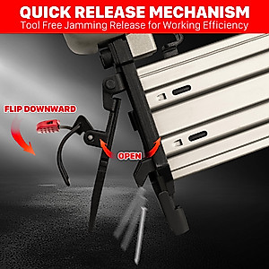 KEENTECH Pneumatic Brad Nailer 18 Gauge with Nails, 5/8" to 2", 3000pcs, Industrial Air Brad Nailer for Long Duration Wood Project, Tool-Free Jamming Release, Ready-to-use Nail Gun, No Air Compressor