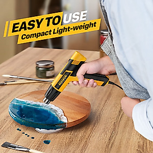 SEEKONE Mini Heat Gun, 600W Dual Temperature Hot Air Gun Tool 572℉&932℉, With 4.9Ft Long Cable and Overheat Protection for Crafts, Embossing, Paint Stripping, Shrink Wrap, and Heat Shrink Tube