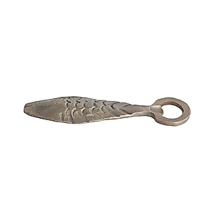 Creative Co-Op Coastal Metal Fish Shaped, Antique Gold Finish Bottle Opener