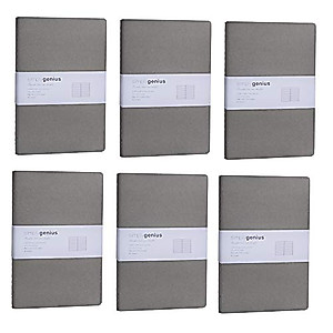Simply Genius A5 Notebooks for Work, Travel, Business, School & More - College Ruled Notebook - Softcover Journals for Women & Men - Lined Note Books with 92 pages, 5.5" x 8.3" (Gray, 30 pack)