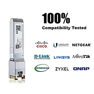 10Gb SFP+ RJ45 Transceiver, 10Gbase-T SFP+ Ethernet Module Support 10G/5G/2.5G/1.25G, Compatible with Cisco SFP-10G-T-S, Ubiquiti UF-RJ45-10G, UniFi, Meraki,MikroTik,Supermicro and More, 30m, 4 Pack