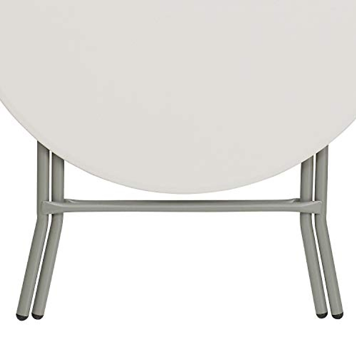 Flash Furniture Kathryn 2.63-Foot Round Granite White Plastic Folding Table