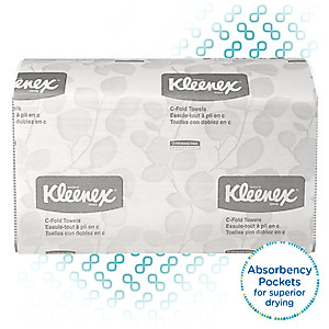 Kleenex(R) C-Fold Towels, 150 Towels/Sleeve, Pack Of 4 Sleeves, 150 Count (Pack of 4)