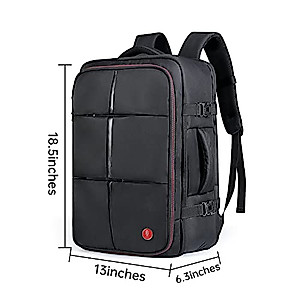 Omnpak 38L Travel Backpack,Flight Approved Luggage Carry on Backpack 17.3 Inch Laptop Backpack Waterproof Suitcase Backpack for Business Weekender Overnight Large Backpack