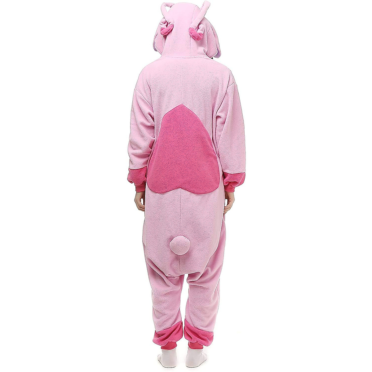 HAPPY LIVES Adult Women Onesie Pajama Halloween Costumes for Adult and Teenagers (Pink Stitch, X-Large)