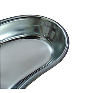 Bosky Stainless Steel Large Kidney Tray 12" inch Emesis Basin 40 oz Reusable Metal Kidney Bowl Dish for Solid dressings