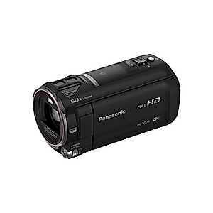 Panasonic Full HD Video Camera Camcorder HC-V770, 20X Optical Zoom, 1/2.3-Inch BSI Sensor, HDR Capture, Wi-Fi Smartphone Multi Scene Video Recording (Black)
