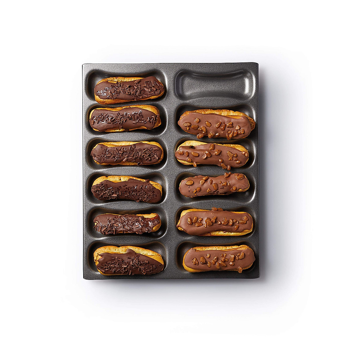 MasterClass 12-Hole Non-Stick Éclair Baking Tray, 31 x 25.5cm, Grey