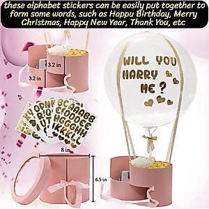 Surprise Gift Box for Women with Bobo Balloon & Letters for Happy Birthday, Mother’s Day, Valentine's Day, Anniversary. Premium Present with Mock Flowers for Mom, Wife, Girlfriend, Sister, Pink