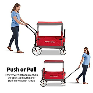 Radio Flyer Convertible Stroll 'N Wagon, Red