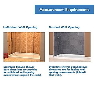 DreamLine SlimLine 36 in. D x 60 in. W x 2 3/4 in. H Left Drain Double Threshold Shower Base in Biscuit, DLT-1036601-22