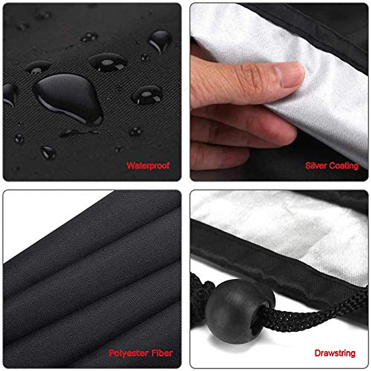 XYXH Outdoor Patio Table Covers Waterproof 106" L x 106" W x 35" H, Rectangle Garden Furniture Covers, Patio Furniture Covers Square, Tear-Resistant Durable 420D Oxford Fabric Anti-Snow