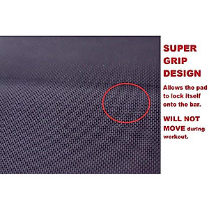 【Ver. 2】【SUNIEX】 HIGH DURABILITY Squat Pad - Fits ALL Olympic Bars - EASY CARRY – SUPER GRIP Design - Neck & Shoulder Protective Pad - Barbell Pad for Squats, Lunges, Weight lifting, Crossfit